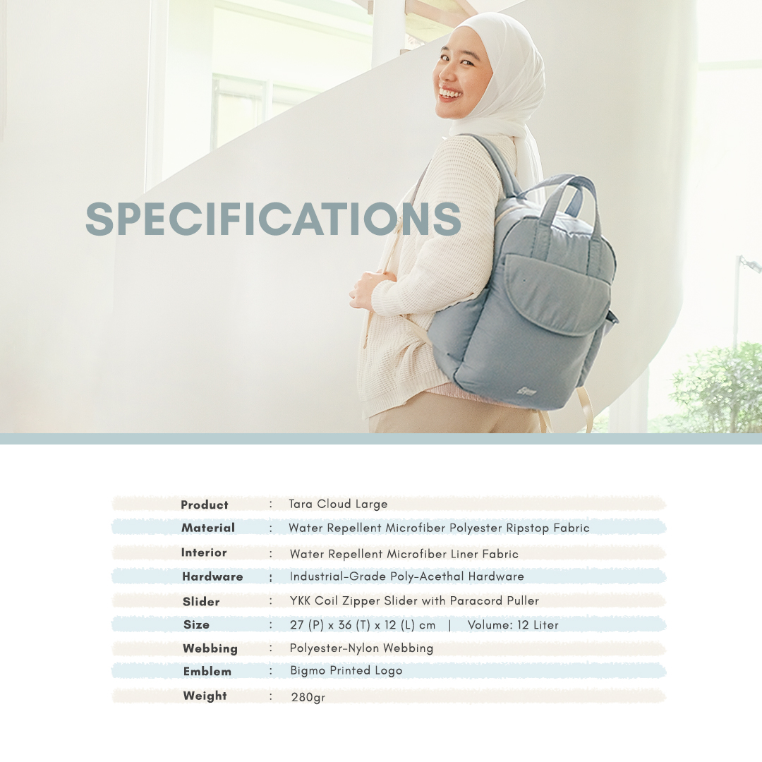 Jual Bigmo Tara Cloud Large Backpack | Shopee Indonesia