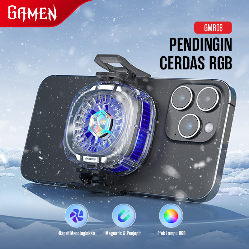 Jual GAMEN Fan Cooler HP Gaming Magnetic RGB Up to 5°C GMR08 Dengan ...