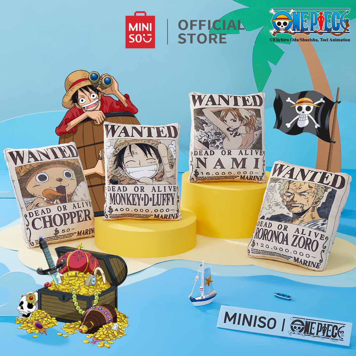 Jual Bantal MINISO X One Piece Classic Series berukuran 16 inci ...
