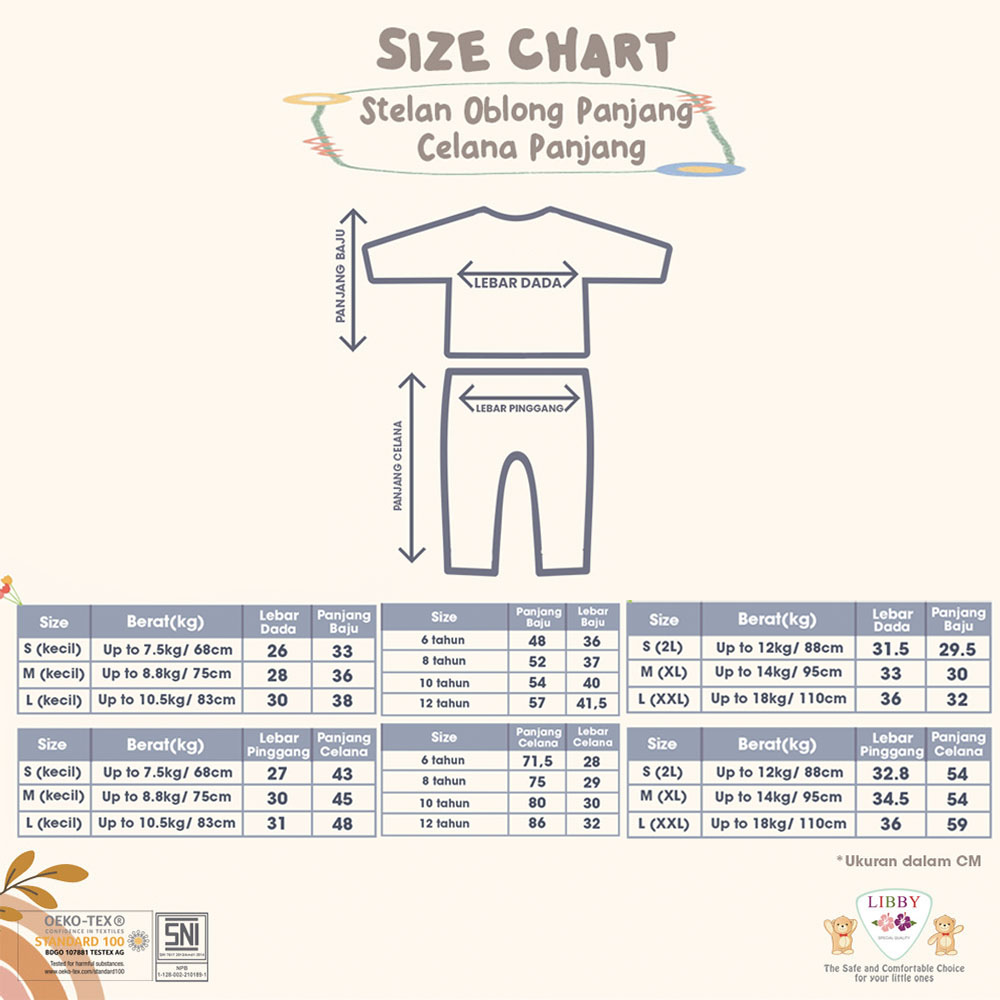 Jual LIBBY Setelan Oblong Panjang & Oblong Pendek Panjang Motif Anak ...