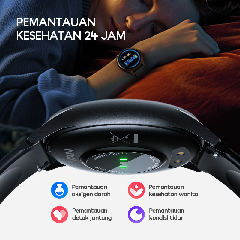 Jual VIVAN Smart Watch VWY27 Amoled 100+ Sports Mode Waterproof IP67 ...
