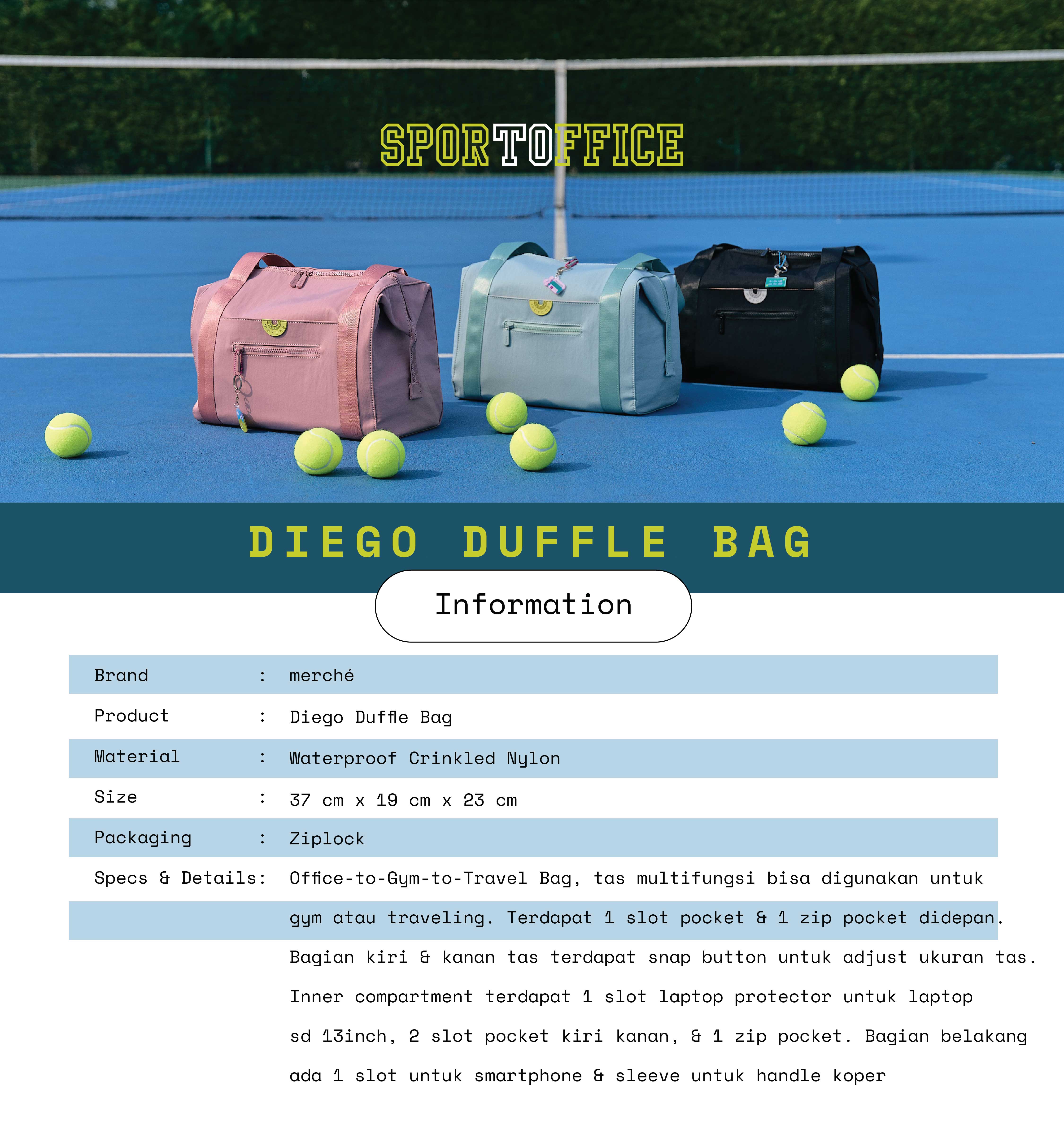 Jual Merche Tas Wanita Diego Duffle | Shopee Indonesia