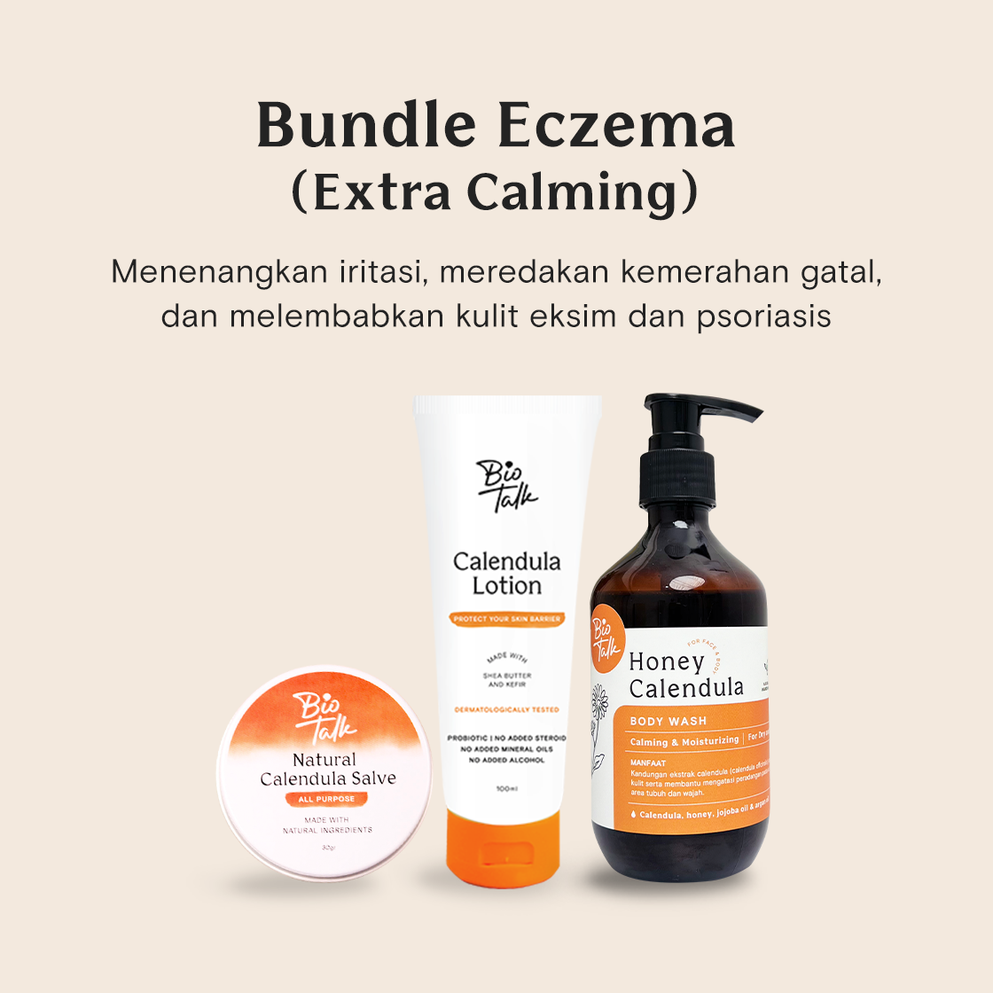 Jual Biotalk Bundle Eczema Psoriasis - Extra Calming | No SLS/SLES | Steroid Free | Sabun Mandi ...