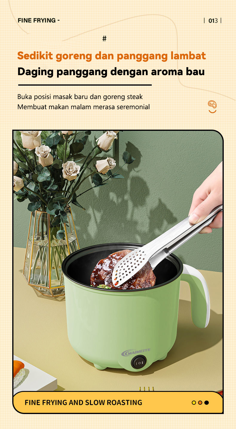 Jual MAIMEITE MINI Panci Listrik Serbaguna 1.8L/Electric Cooker MINI ...