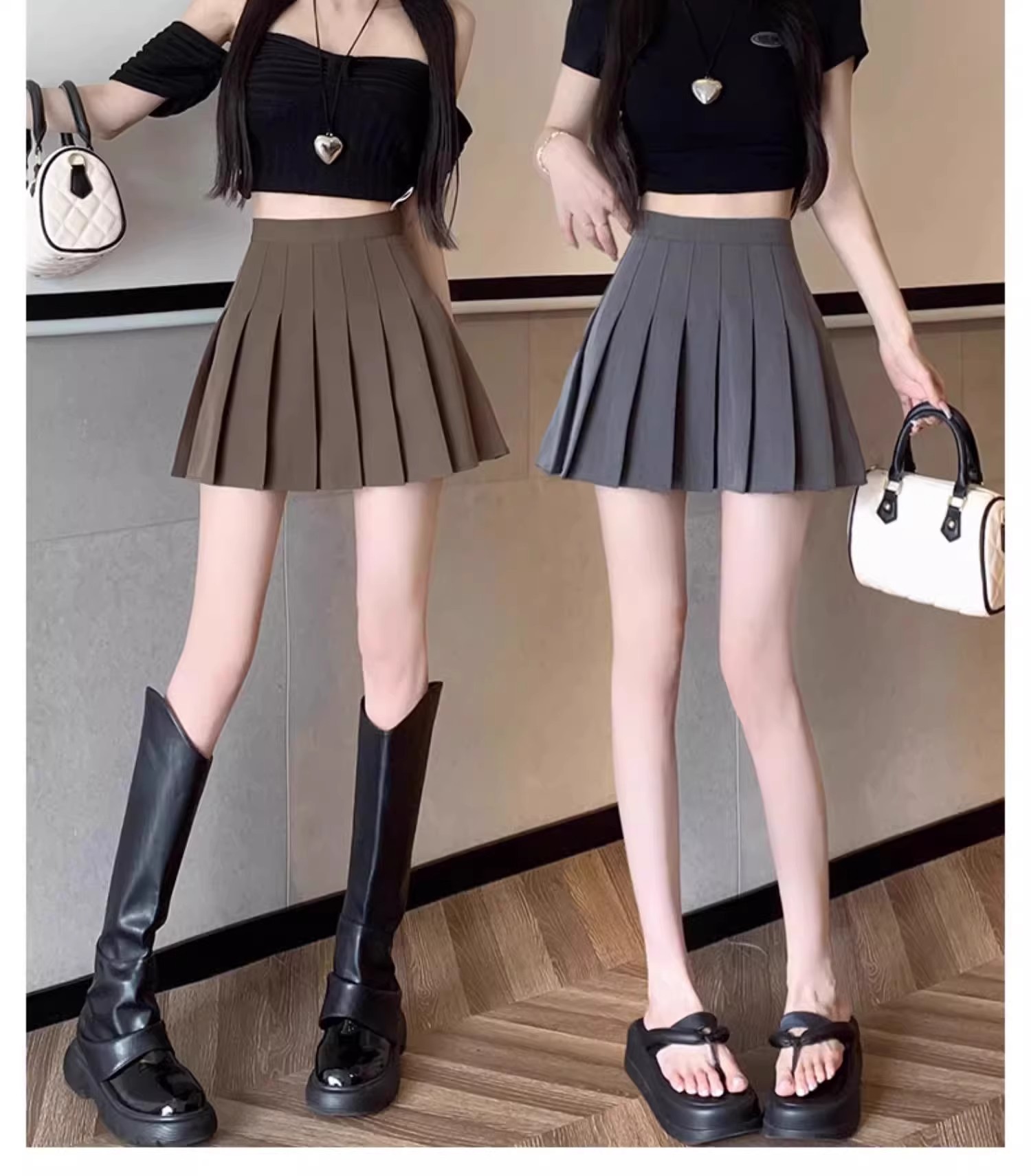 Jual Newlan DQ029 Rok Tennis Pendek Mini Skirt Rok Pendek Korean Women ...