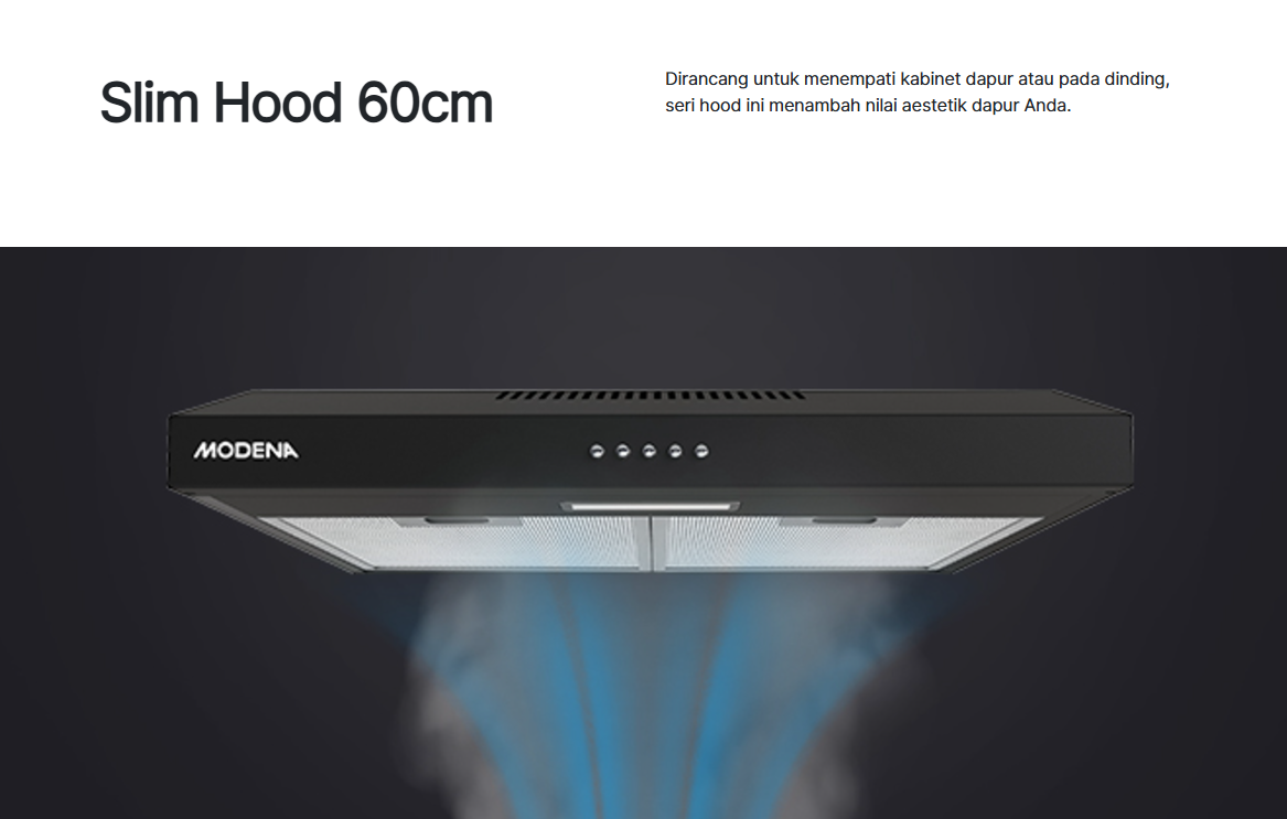 Jual MODENA PX 0611 DBBK Slim Cooker Hood 60cm | Shopee Indonesia