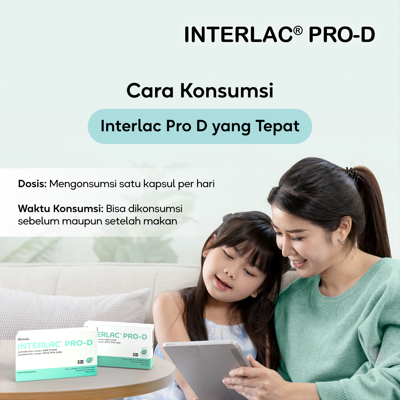 Jual Interlac Pro-D Tablet Hisap Apple 3 Strip @10 Tablet - Probiotik ...