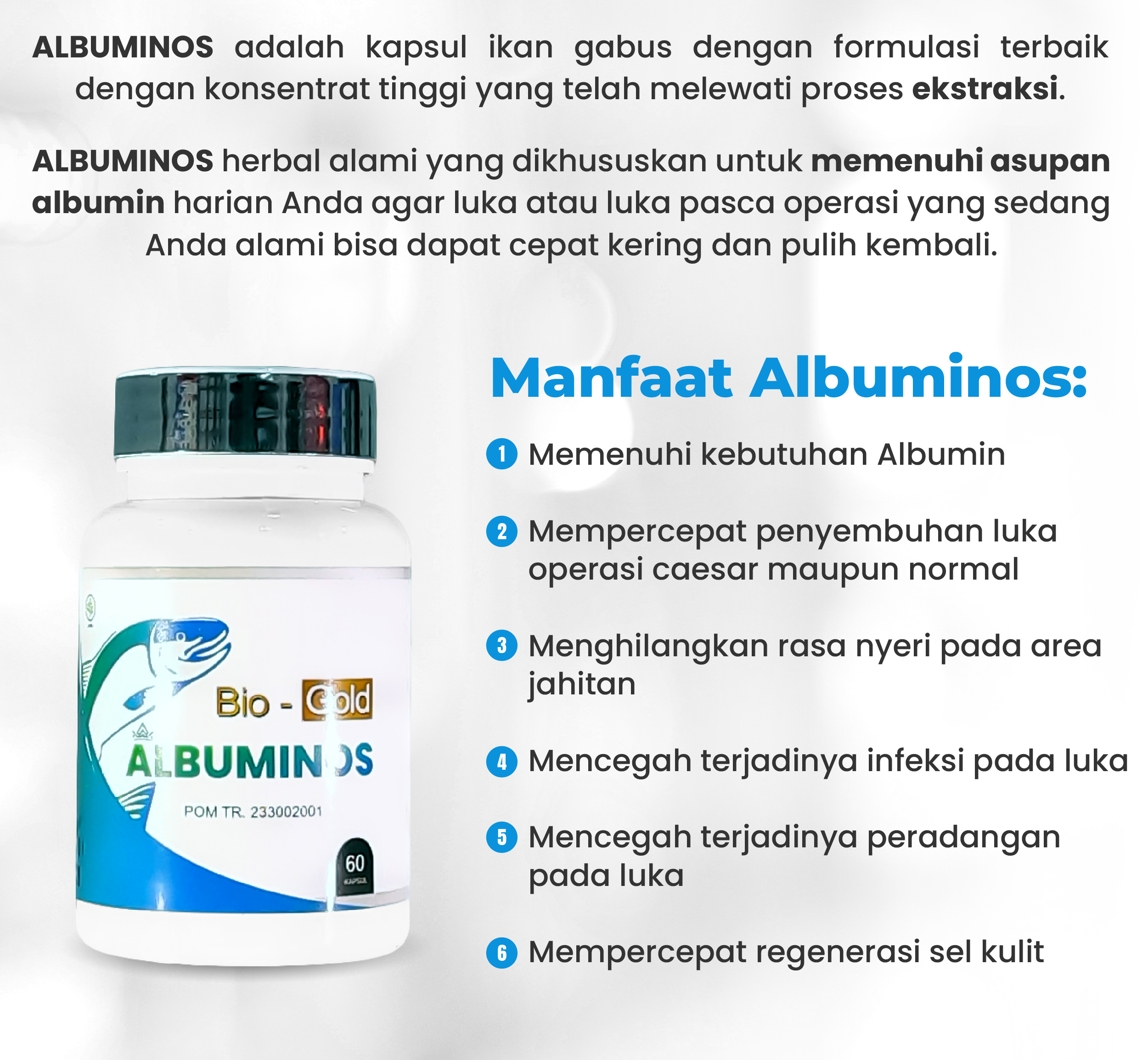 Jual ALBUMINOS Kapsul Ikan Gabus Untuk Membantu Penyembuhan Luka Pasca ...