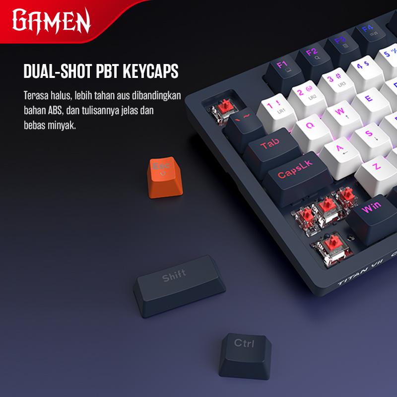 Jual GAMEN Keyboard Gaming Mechanical Linear Switch 94 Keys RGB Light Titan 7 Original Cocok ...