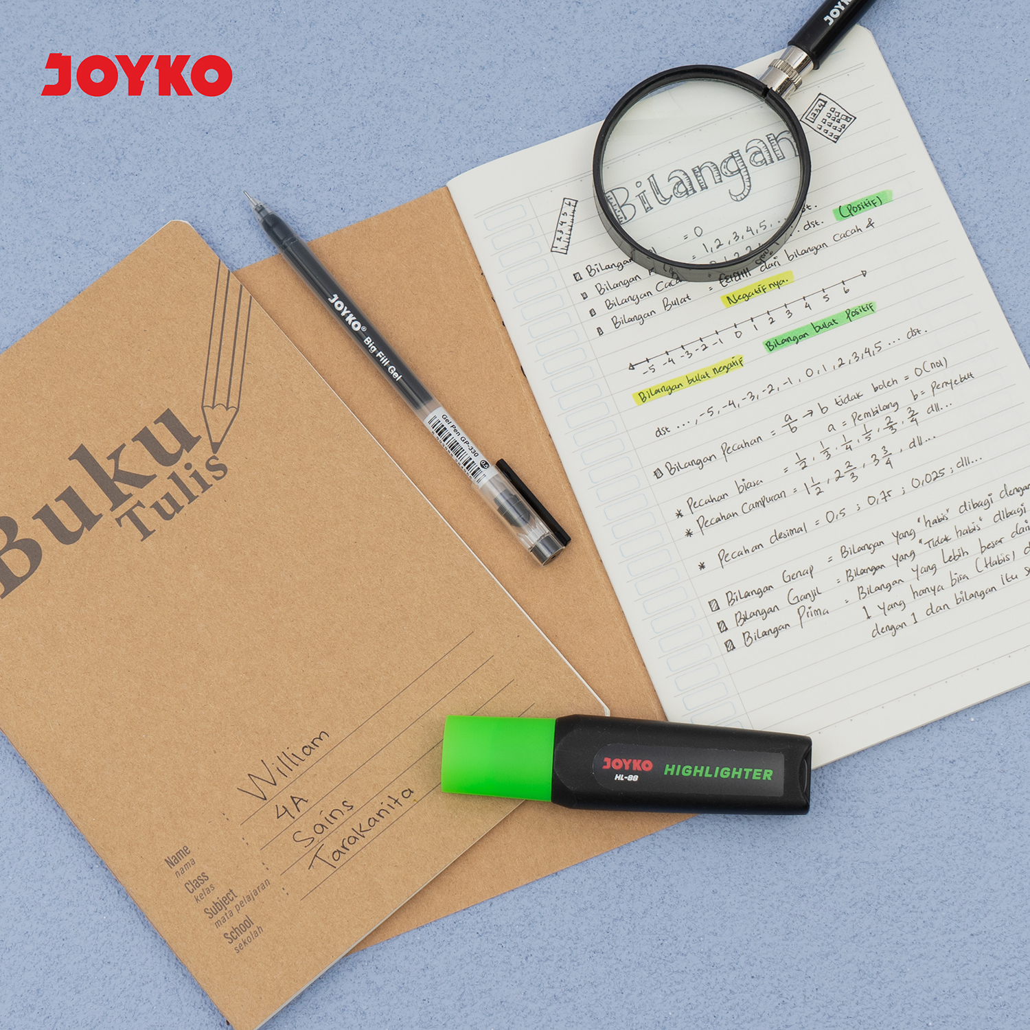 Jual Buku Tulis Catatan Bergaris Ruled Notebook Joyko NB-741 A5 ...