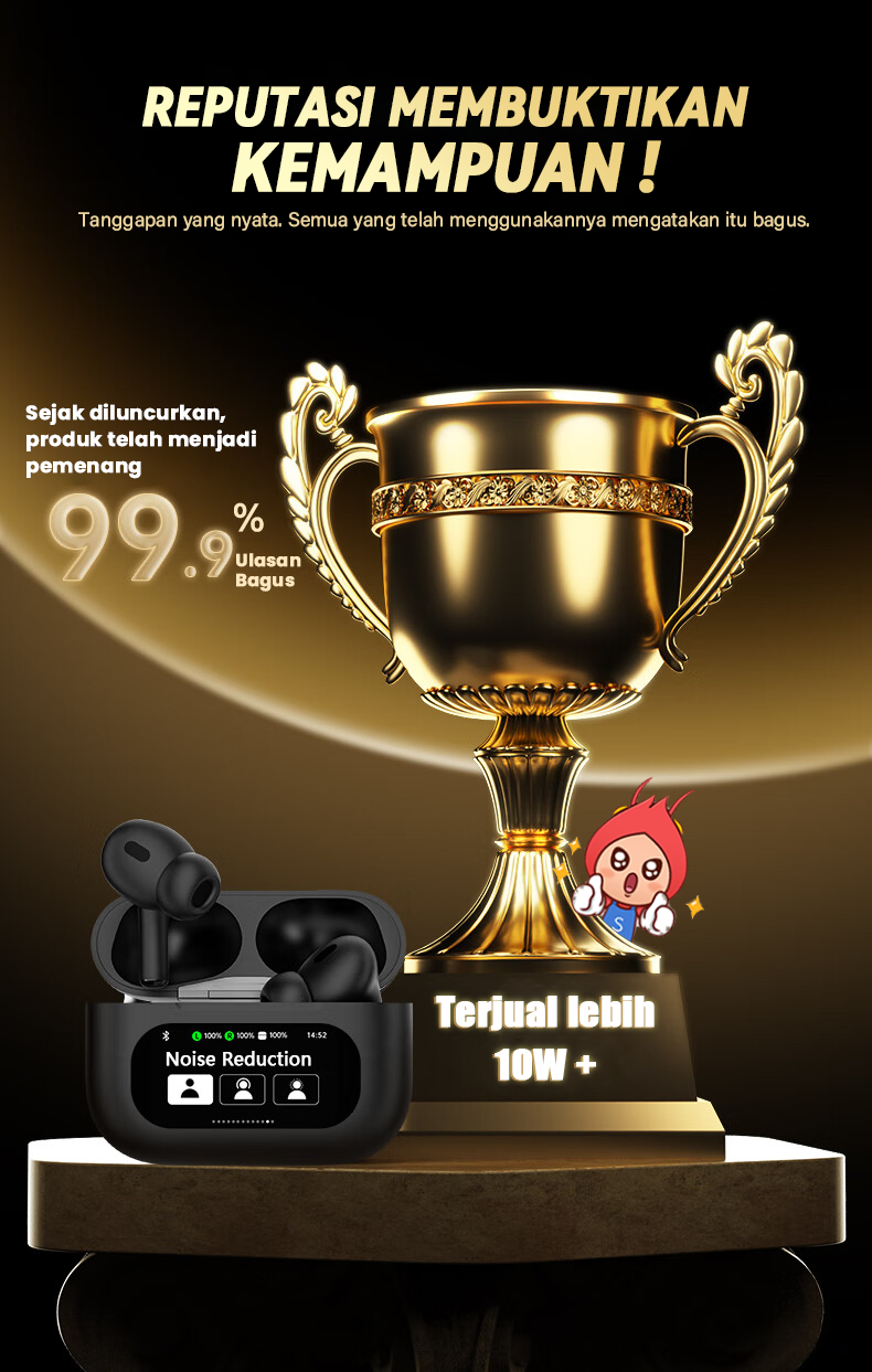 Jual Belcore The Pod LED Touch Pro 2 TWS Layar Touchscreen Bluetooth ...