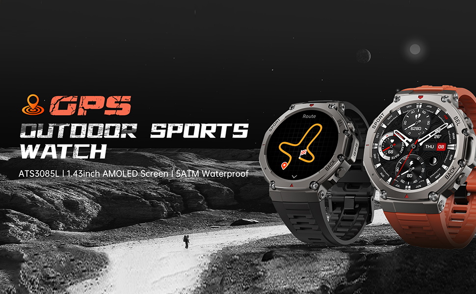 Jual BOZLUN B78 Smartwatch Built-in GPS Tahan Air 5ATM Layar AMOLED 1.43 Inci 100+ Mode Olahraga ...