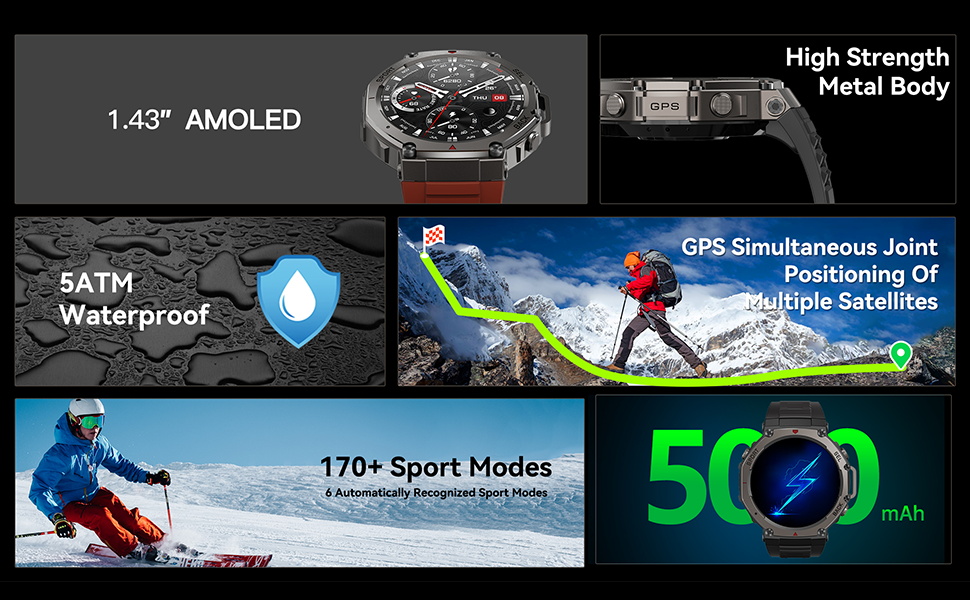 Jual SKMEI B78 Smartwatch Pria GPS Map | 1.43 Amoled | 5ATM Waterproof ...