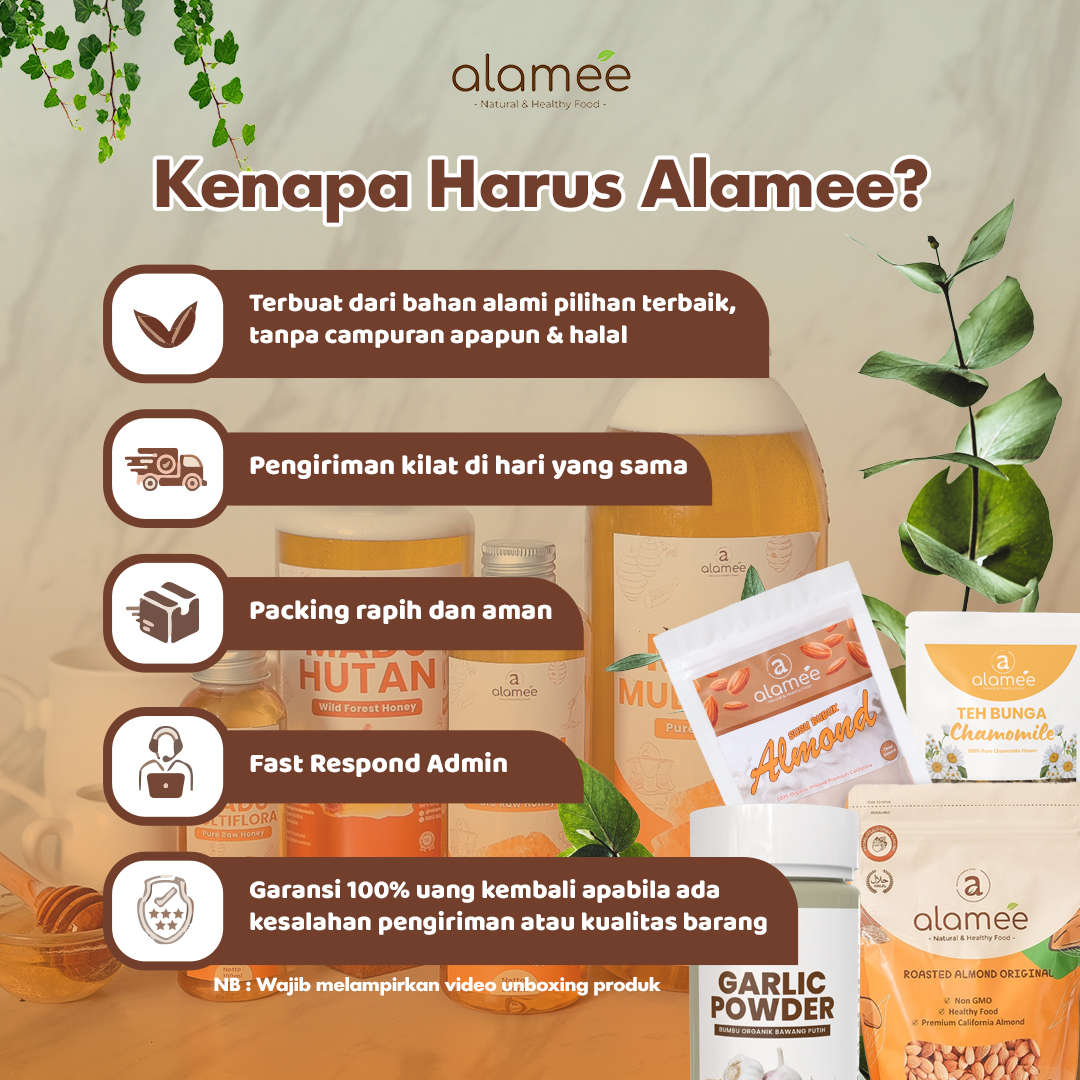 Jual ALAMEE Kacang Almond Panggang Premium Roasted Almon Grade A ...