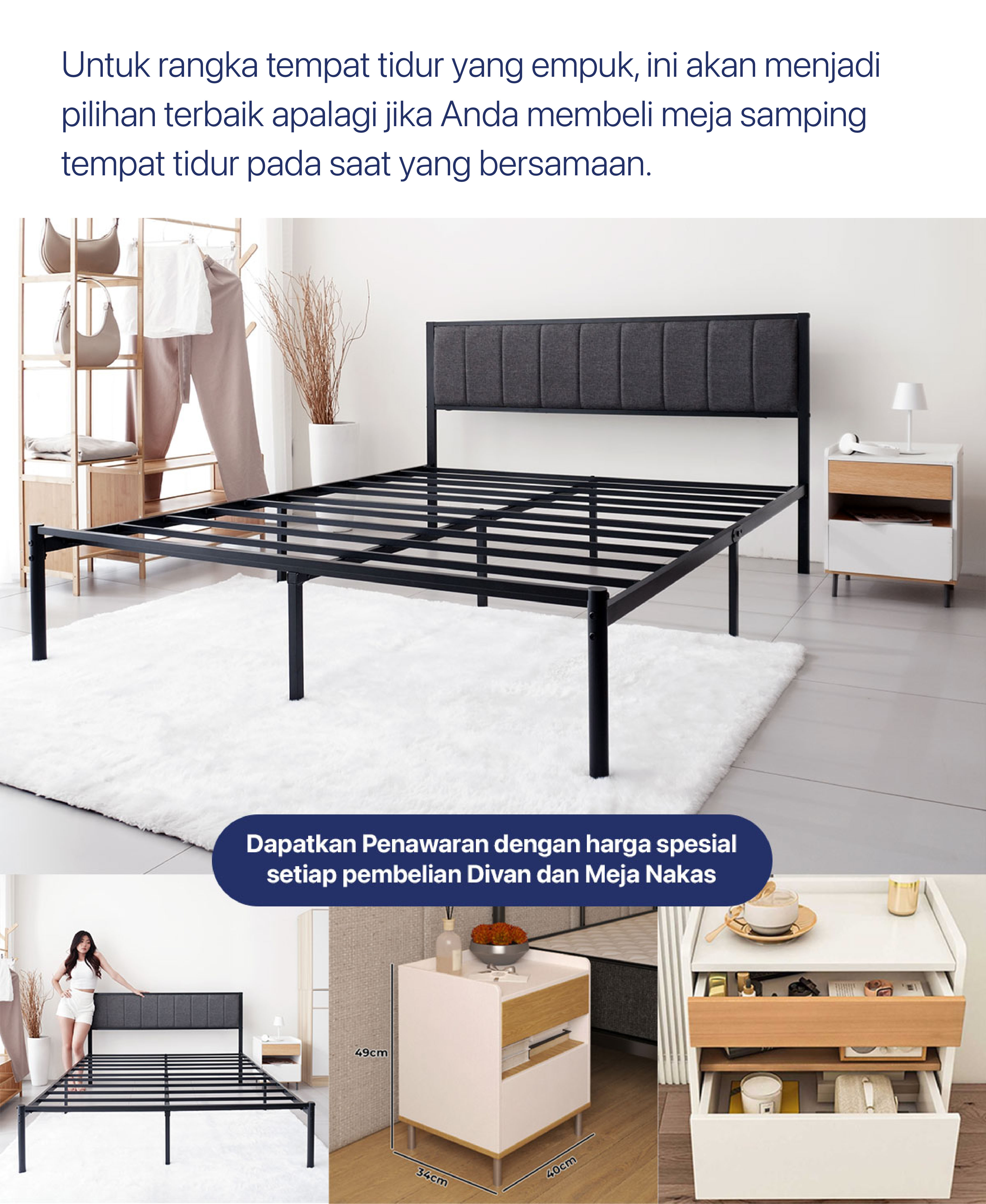 Jual Homedoki Solace Series / Dipan Tempat Tidur/ Divan Kasur/ Divan ...