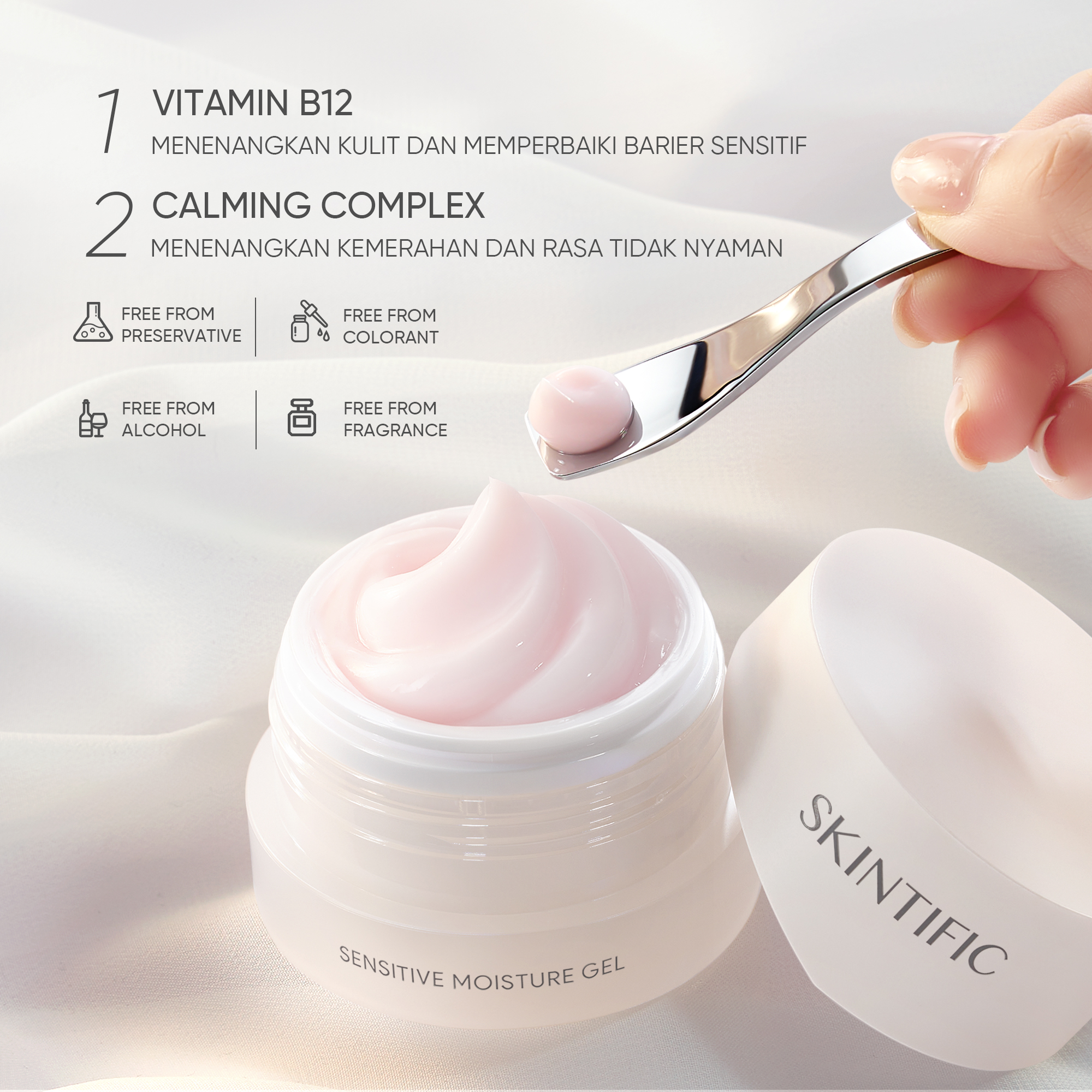 Jual SKINTIFIC - Sensitive Moisture Gel 40ml - Calm & Repair 2in1 ...