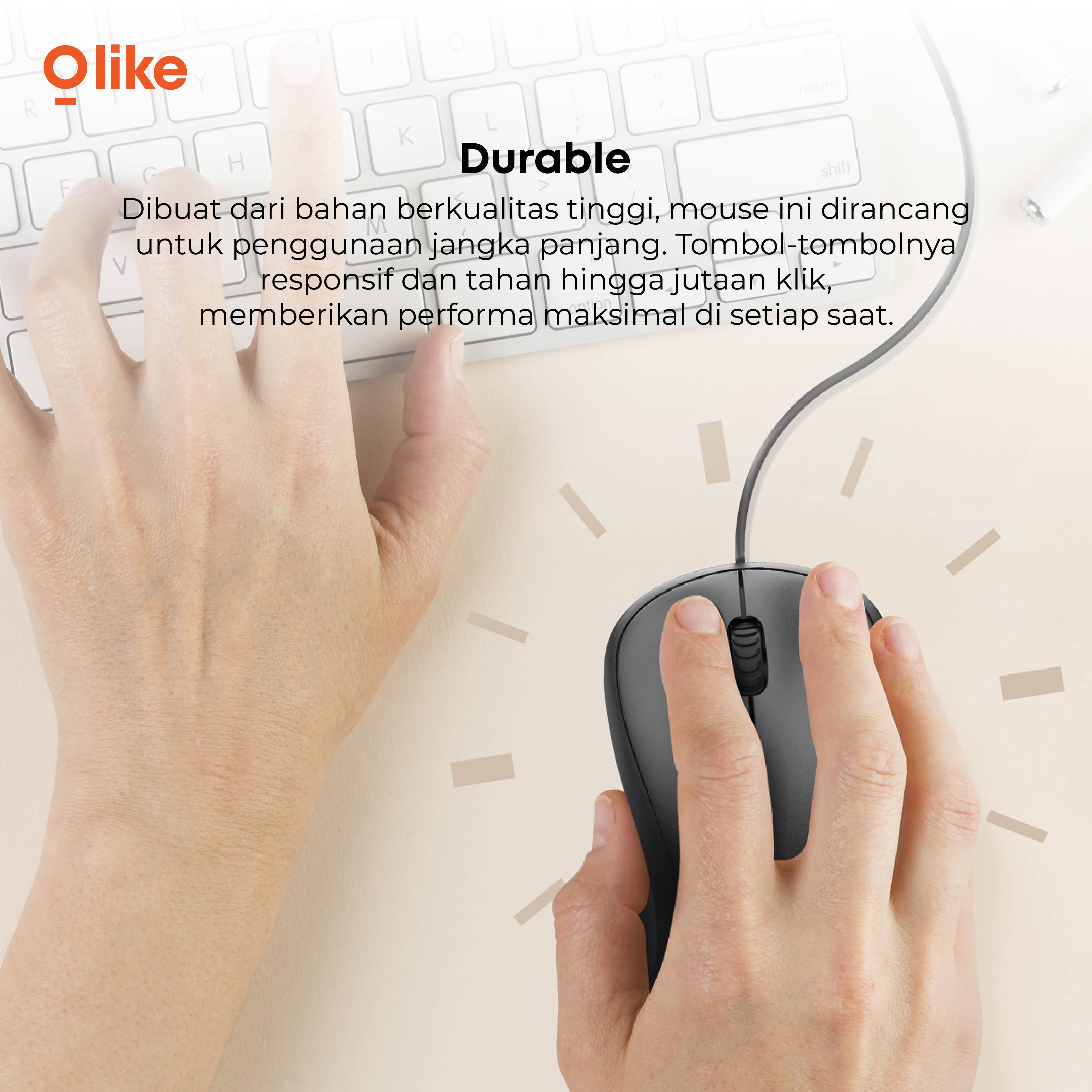 Jual Olike Mouse Wired M102S Ergonomic Design 1200 DPI | Mouse Kabel ...