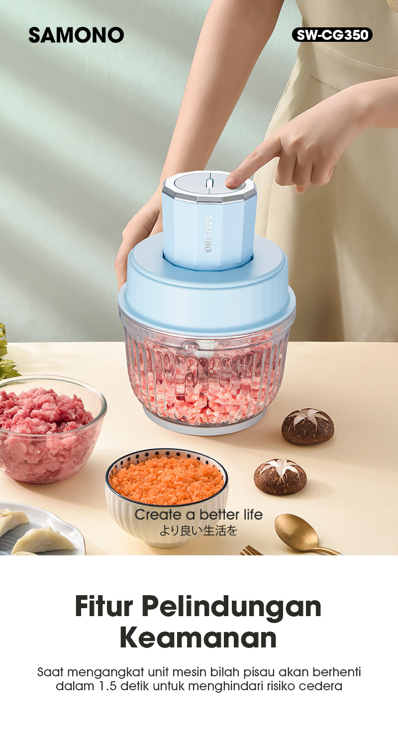 Jual SAMONO Food Chopper Multifungsi Food Processor 2.5 Liter Daya Kuat ...
