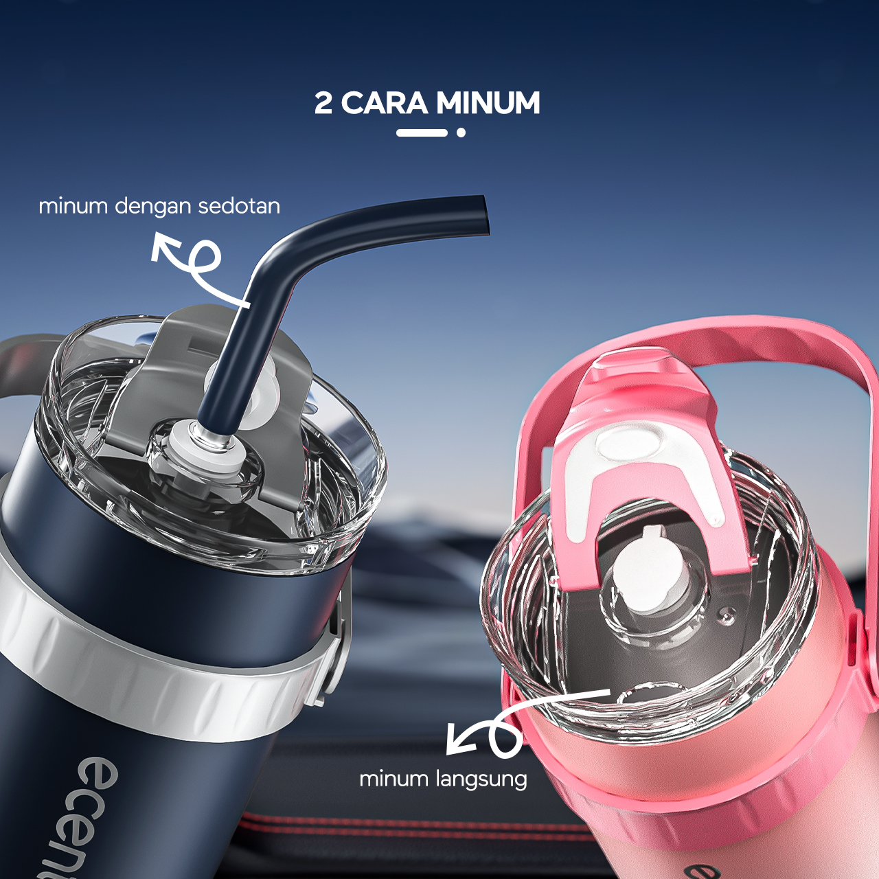 Jual [tumbler 1200ml] ecentio Tumbler Stainless Steel 304 Tahan Dingin ...