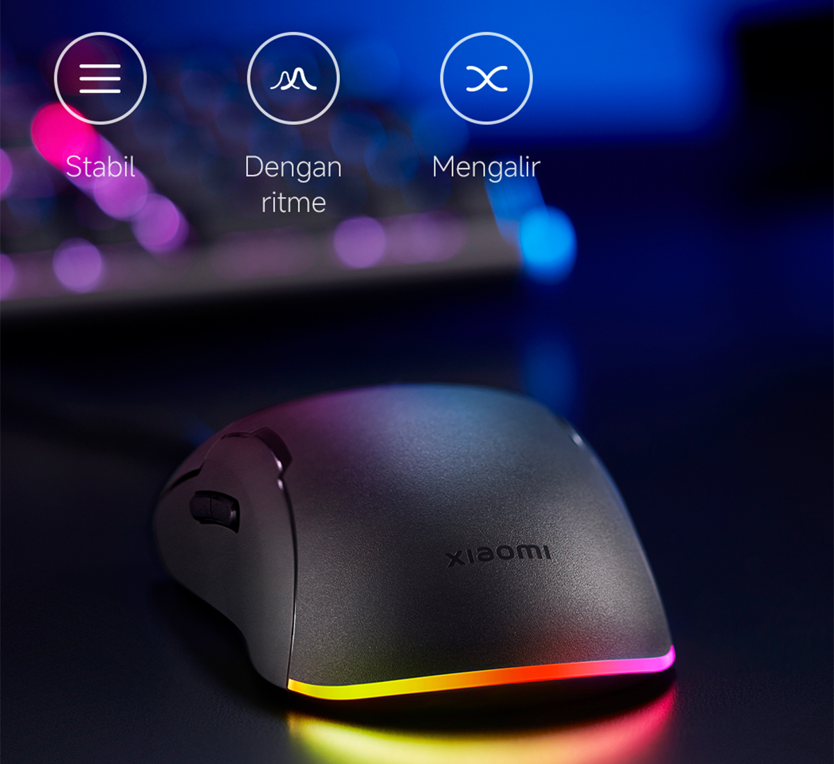 Jual Xiaomi Gaming Mouse Lite | Lampu ambien RGB | 5 tingkat DPI ...