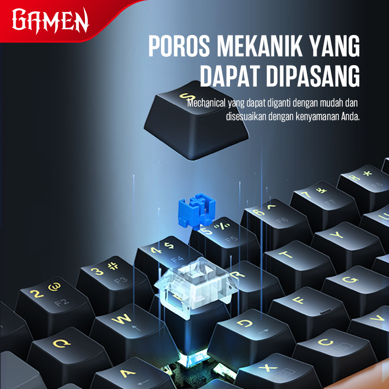 Jual GAMEN Titan 5 Keyboard Gaming Mechanical 60% Layout RGB Full Light ...