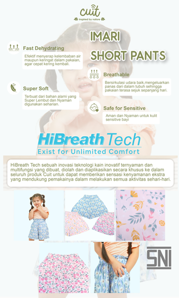 Jual [NEW MOTIF] CUIT Celana Pendek Anak Perempuan Motif Bunga Imari ...