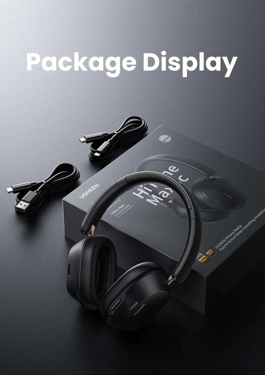 Jual UGREEN Exclusive Hi-Res Hitune Max5c ANC Bluetooth Headphone Wireless Noise Cancelling ...