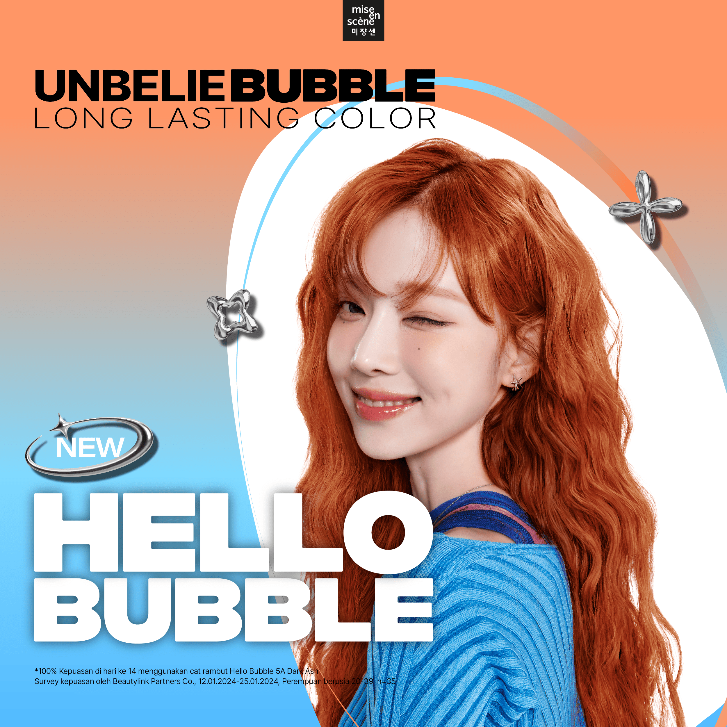 Jual [PAKET HEMAT ISI 2] mise en Scene Hello Bubble Hair Color x ...