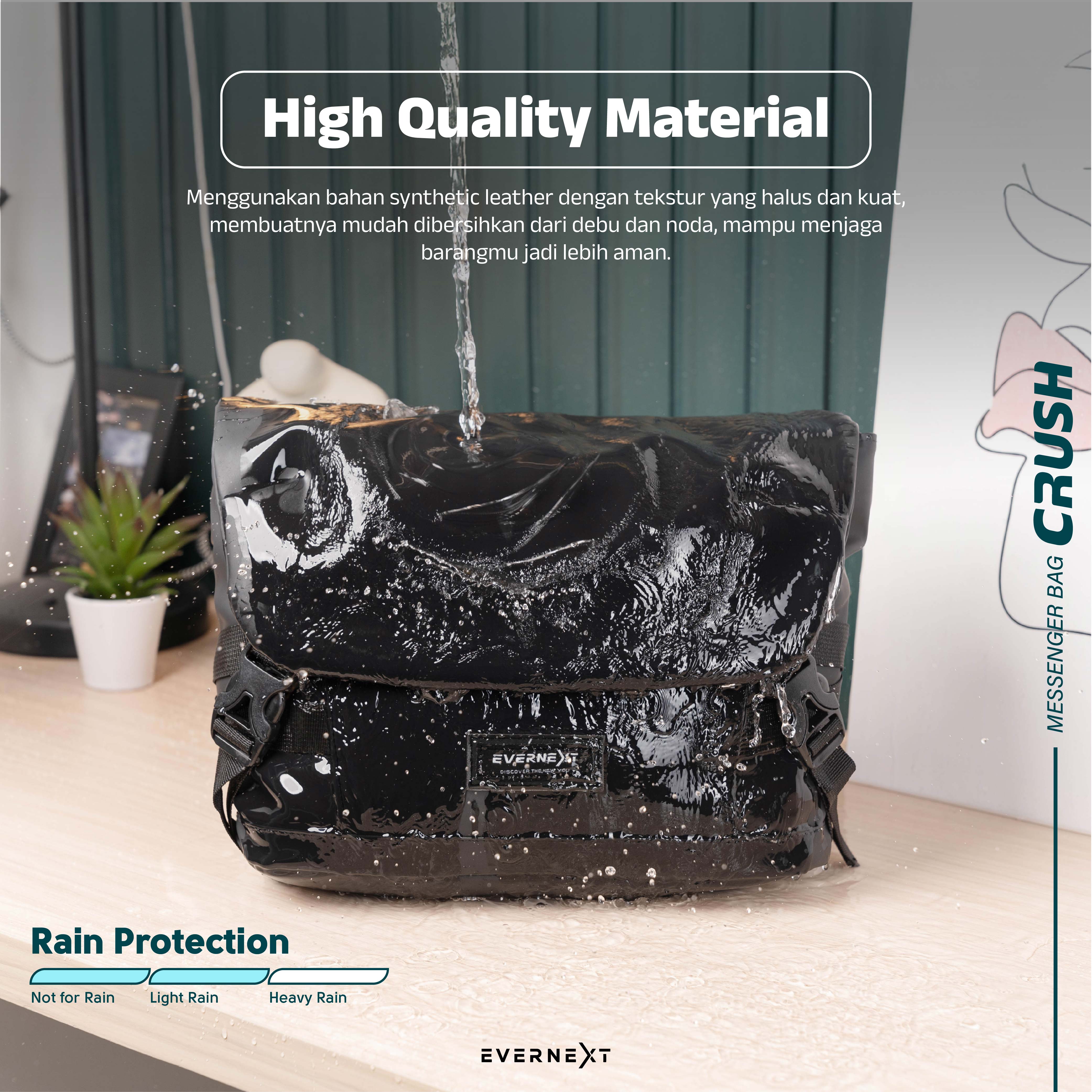 Jual Evernext - Messenger Bag Pria Anti Air Tas Selempang Pria ...