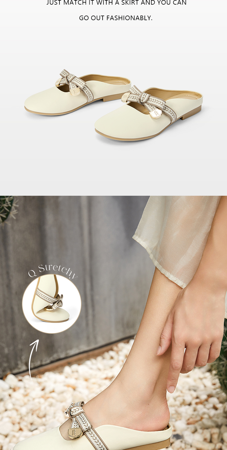 Jual BOSTANTEN Sepatu Gina Flat Wanita Sandal Mlues Style Sepatu Rata | Shopee Indonesia