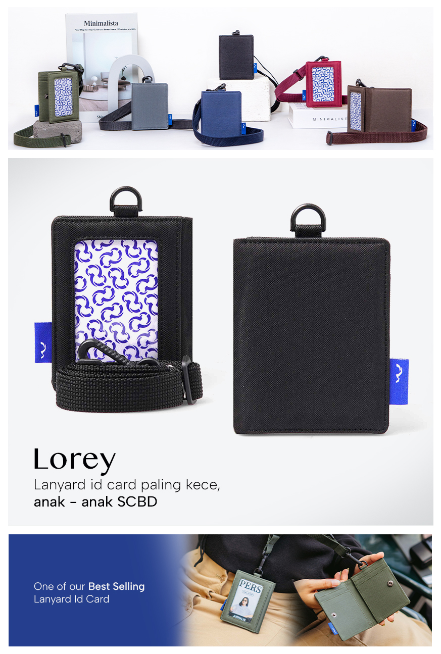 Jual Wallts Lorey Navy - Lanyard Name Tag Id Card Pria Wanita | Shopee Indonesia