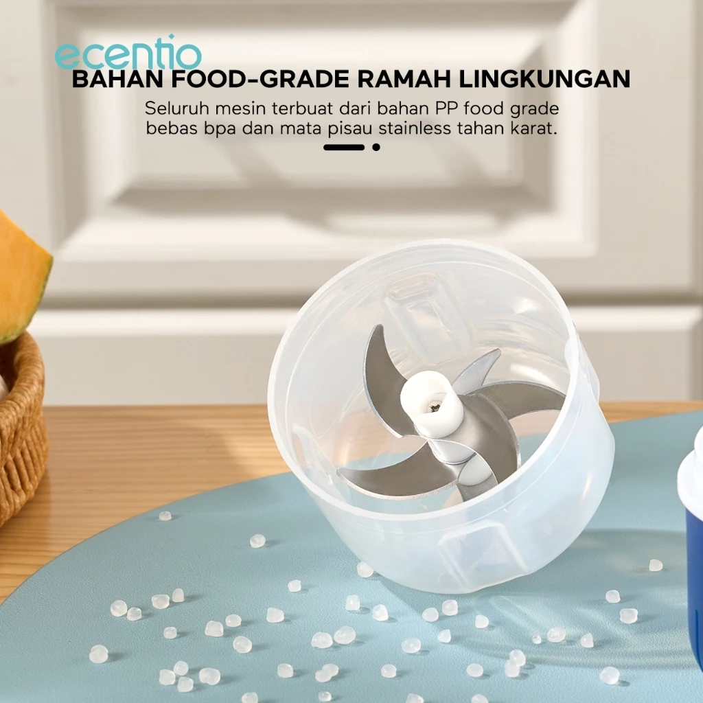 Jual ecentio Mini Chopper Blender Portable 6 bilah pisau Bumbu kapsul ...
