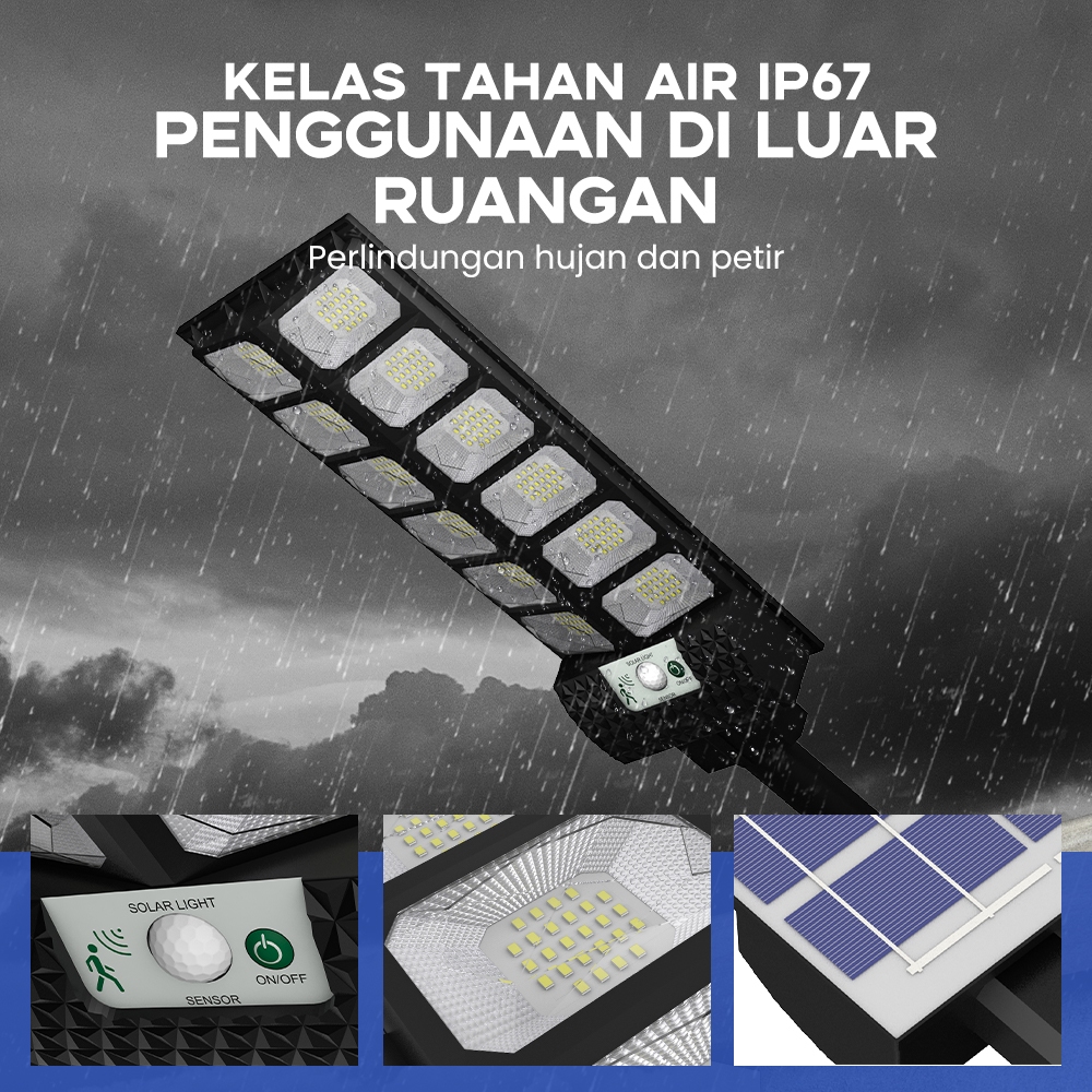 Jual GLEAMARC Lampu Solar LED 400W/800W/1000W/1200W Sensor Tenaga Surya ...