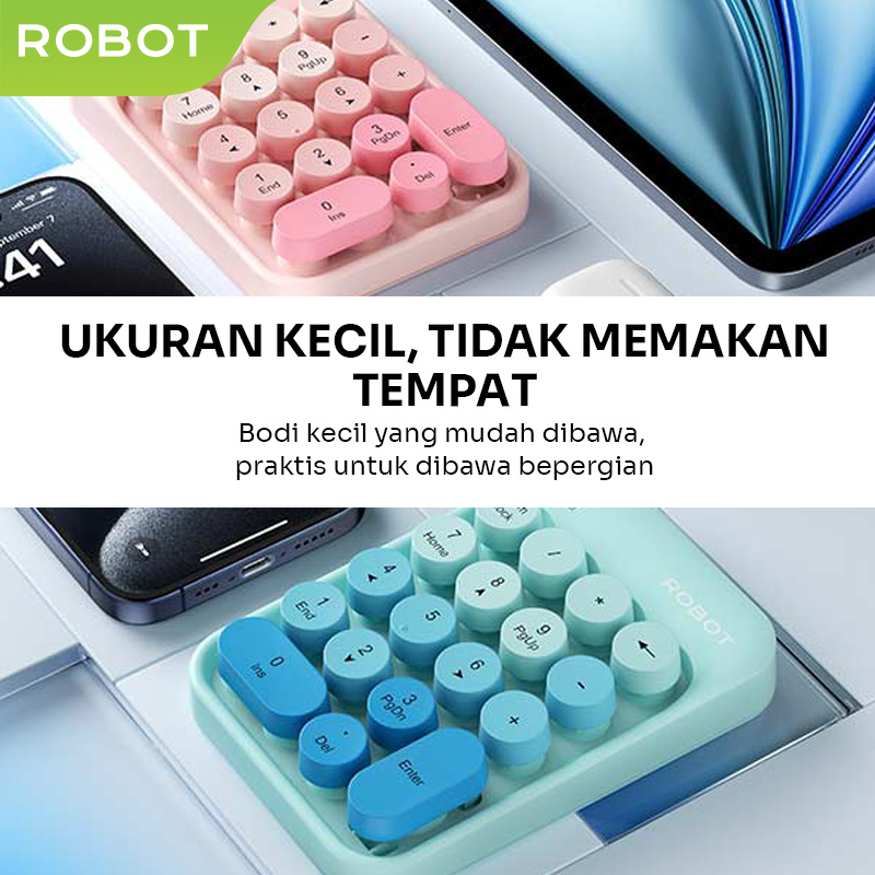 Jual ROBOT Keyboard Numeric RK02 Wireless Tanpa Kabel Koneksi 2.4G ...