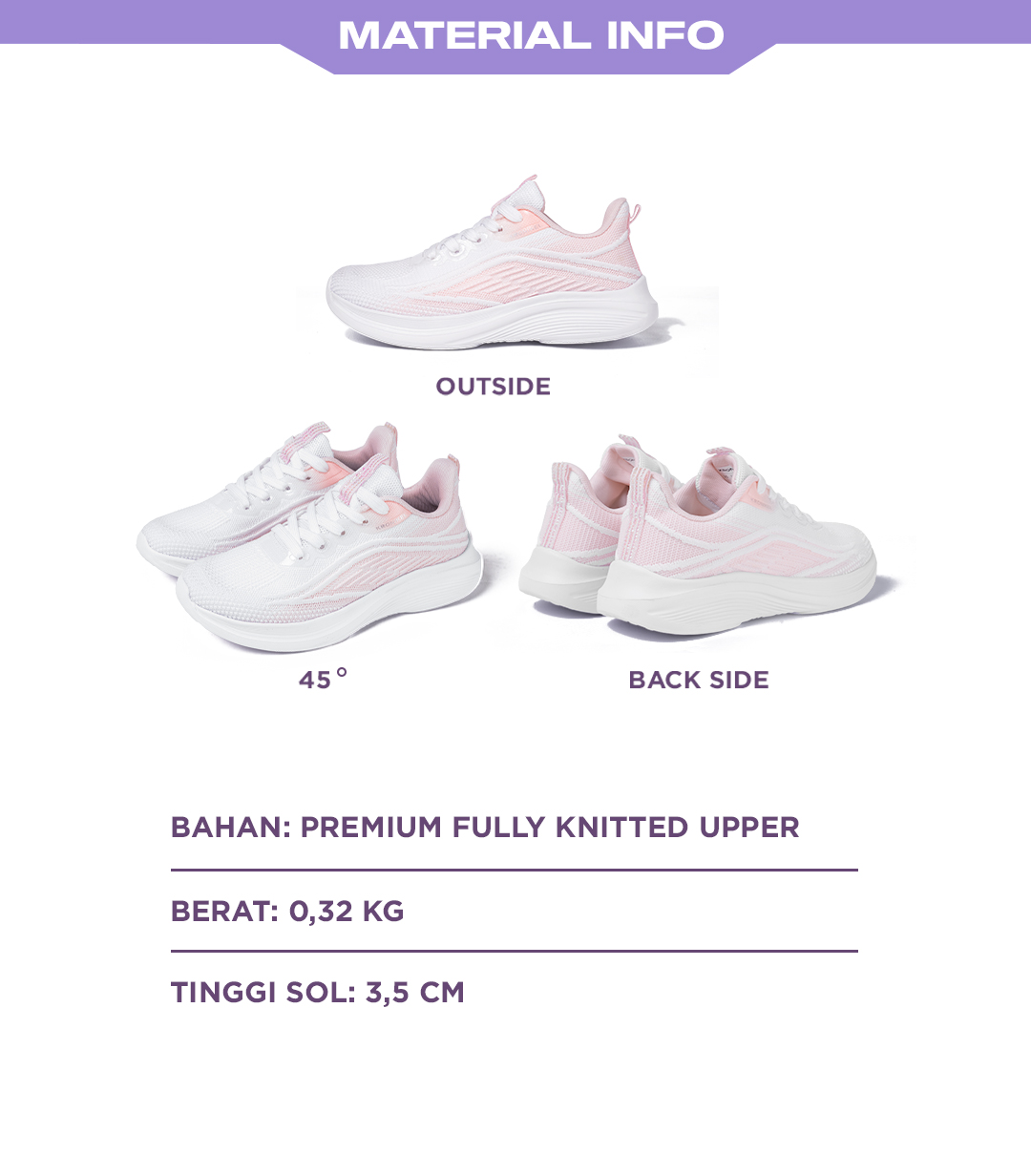 Jual KRONIKEL Active Air Lite Sepatu Sneakers Wanita Kets Kasual Sport ...