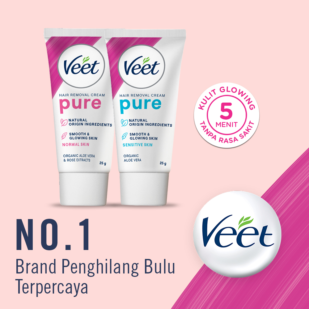 Jual Veet Sensitive Skin Hair Removal Cream 25g – Krim Perontok Bulu ...