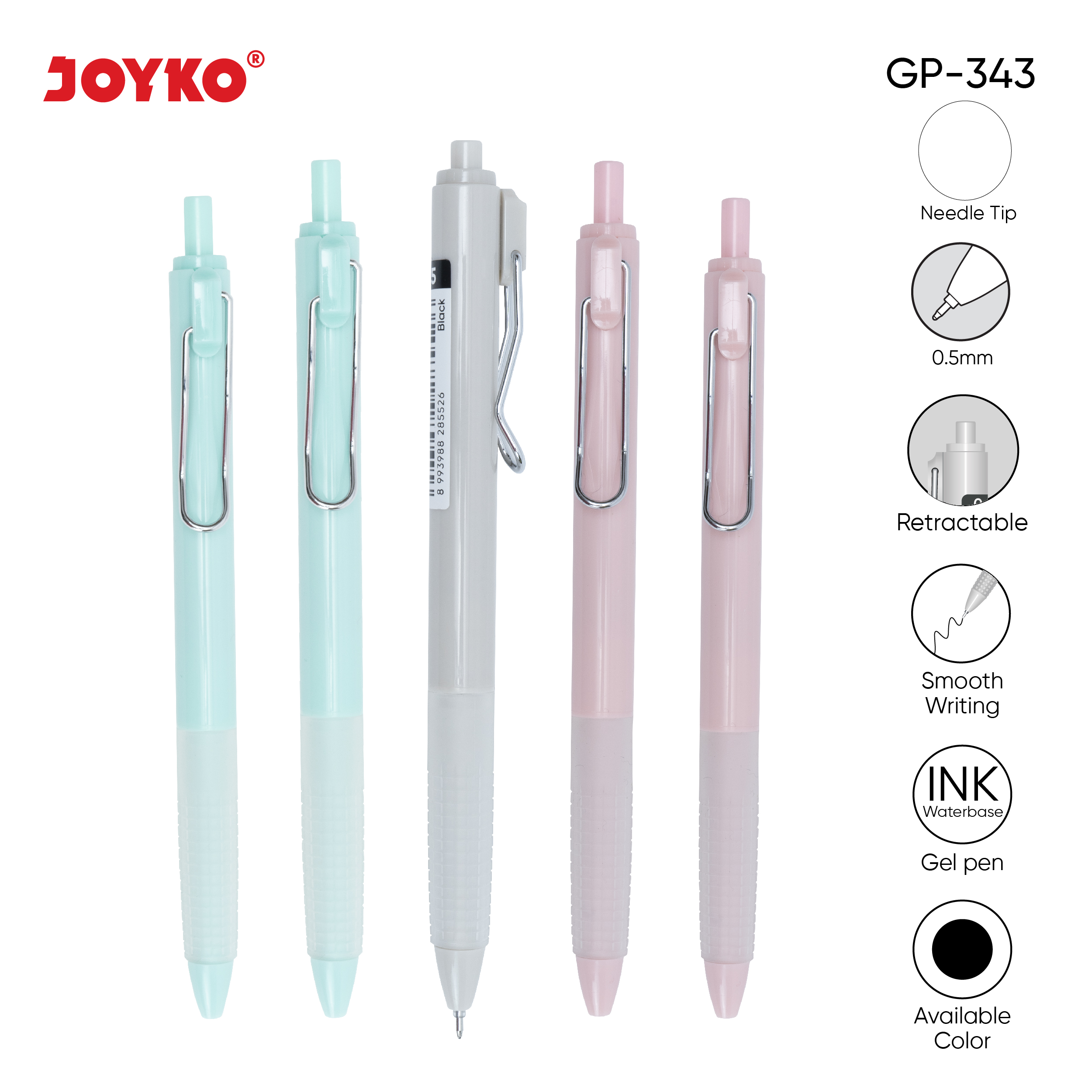 Jual Gel Pen Pulpen Pena Joyko GP-343 Pasuteru Gel 0.5 mm | Shopee Indonesia