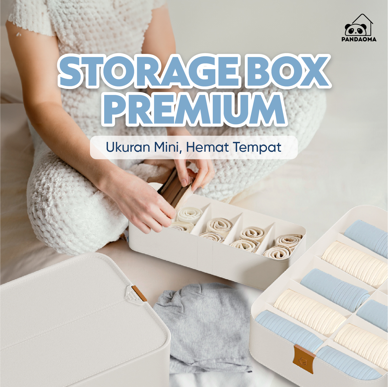 Jual Pandaoma Storage Box Underwear Storage Pembatas Laci Pakaian Dalam ...