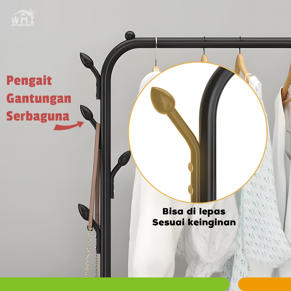 Jual World Home Stand Hanger Single Minimalis Desain Korea Stand Hanger ...