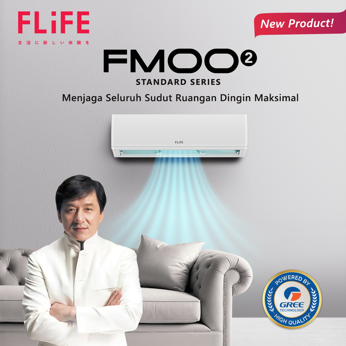 Jual FLIFE AC 2 PK Standard - Turbo Mode - LED Display - Smart Cleaner ...