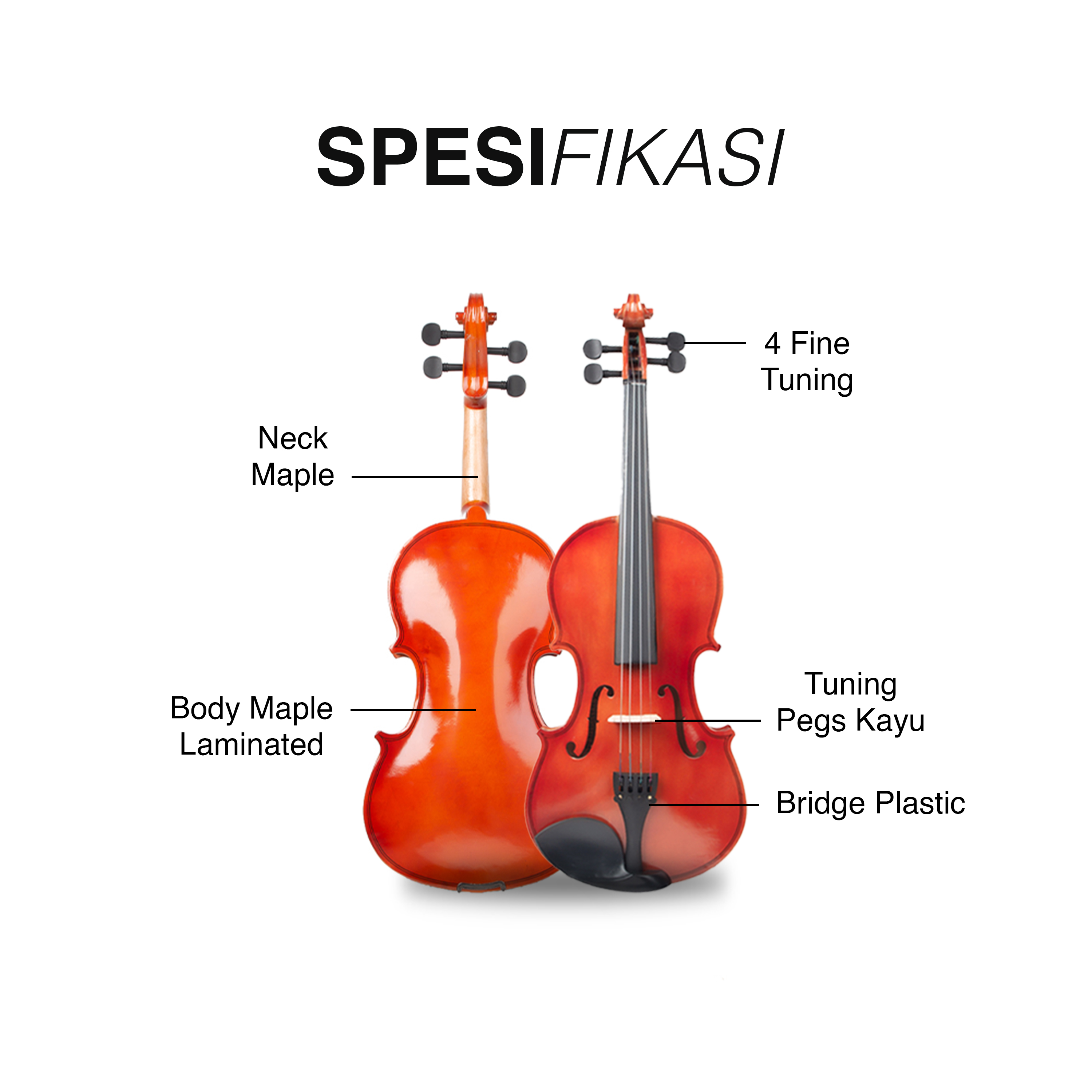 Jual Biola/Violin Mandalika Size 4/4 Include Hardcase | Shopee Indonesia