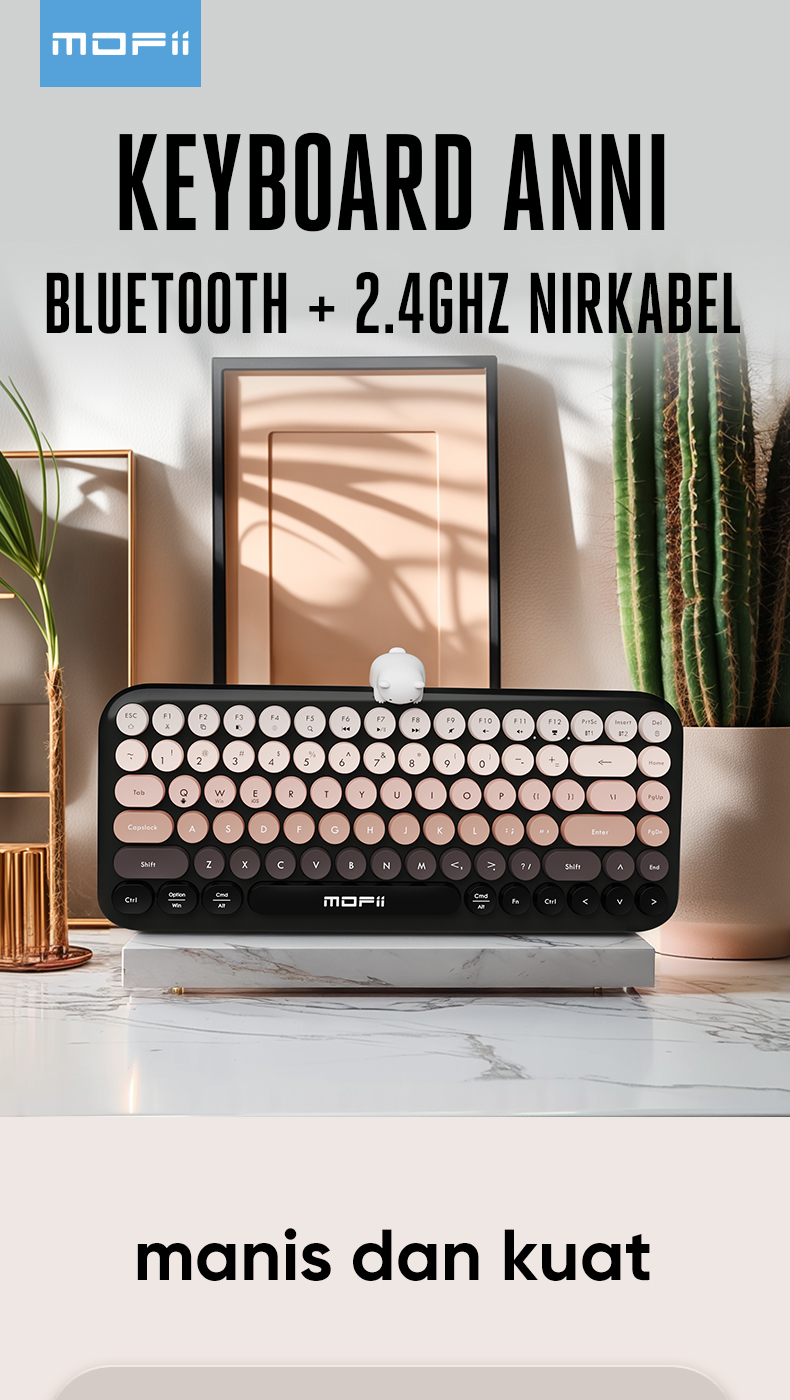 Jual MOFii Keyboard Wireless Bluetooth + 2.4G Cute baterai gratis ANNI ...