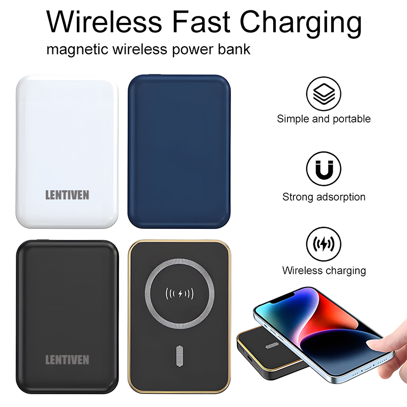 Jual HZSUM LENTIVEN Powerbank 10000Mah Mini Wireless Fast Charging ...