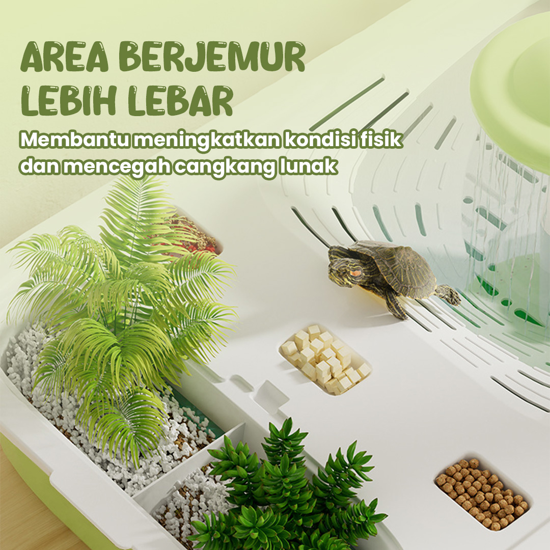 Jual FOCAT 1SET Kandang Kura-Kura Modern F32 Aquarium Kura Kura Lengkap Dengan Air Mancur/Turtle ...