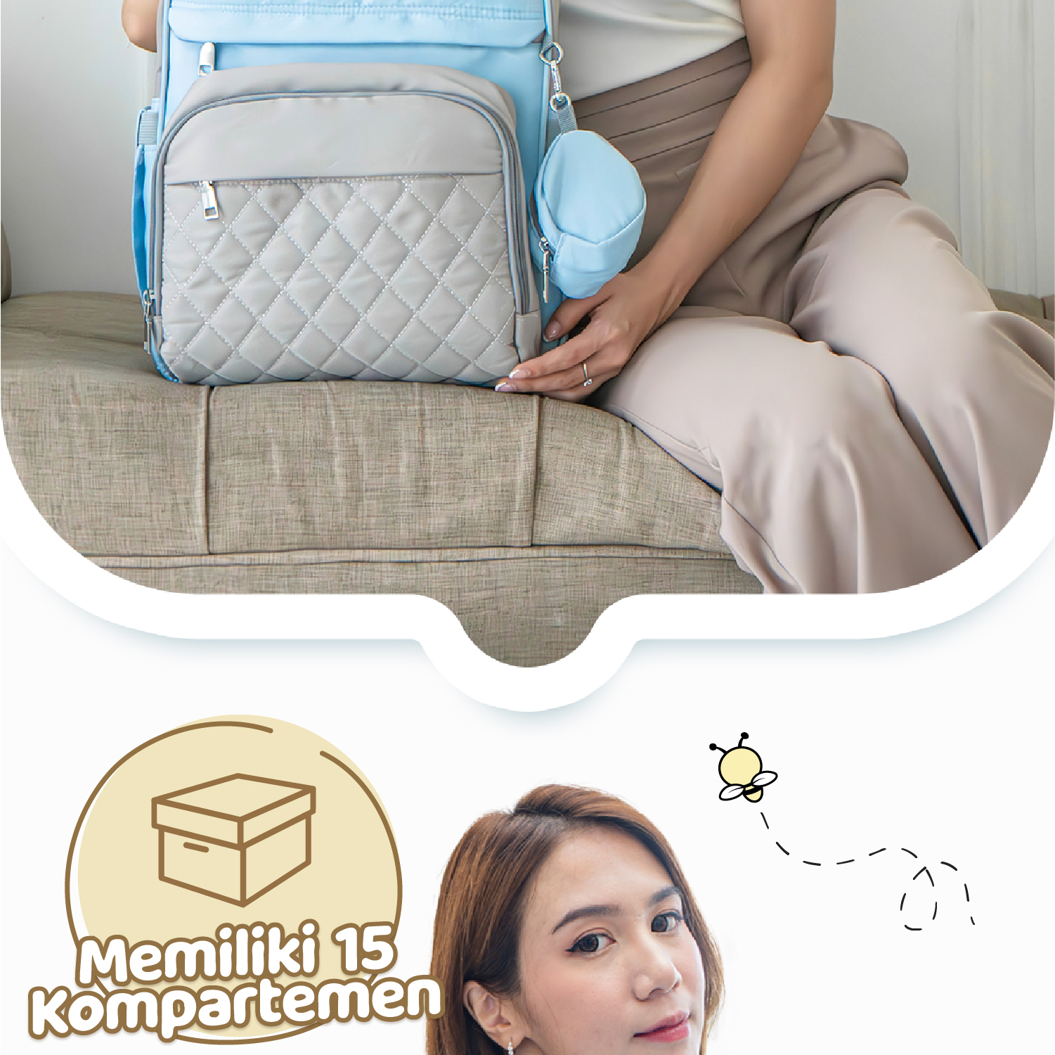 Jual Honey Boo - Ashley Diaper Bag Tas Bayi Ransel Tas Perlengkapan ...