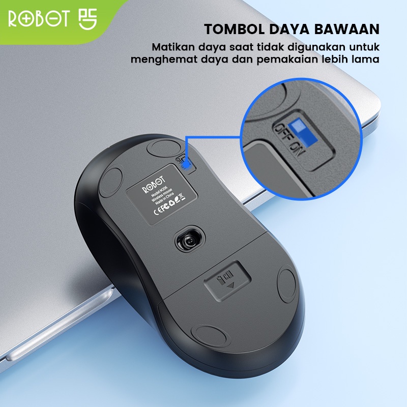 Jual [SPECIAL LIVE] ROBOT Mouse Wireless 2.4GHz Optical 1600DPI Kursor ...