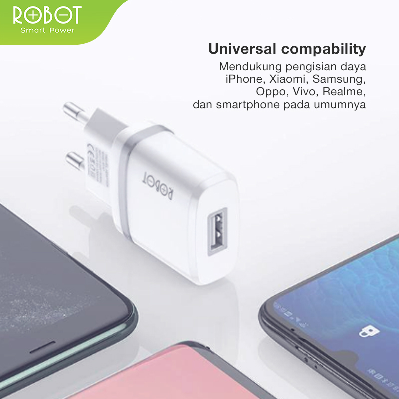 Jual ROBOT Adaptor Kepala Fast Charger iPhone & Android Universal 1A ...