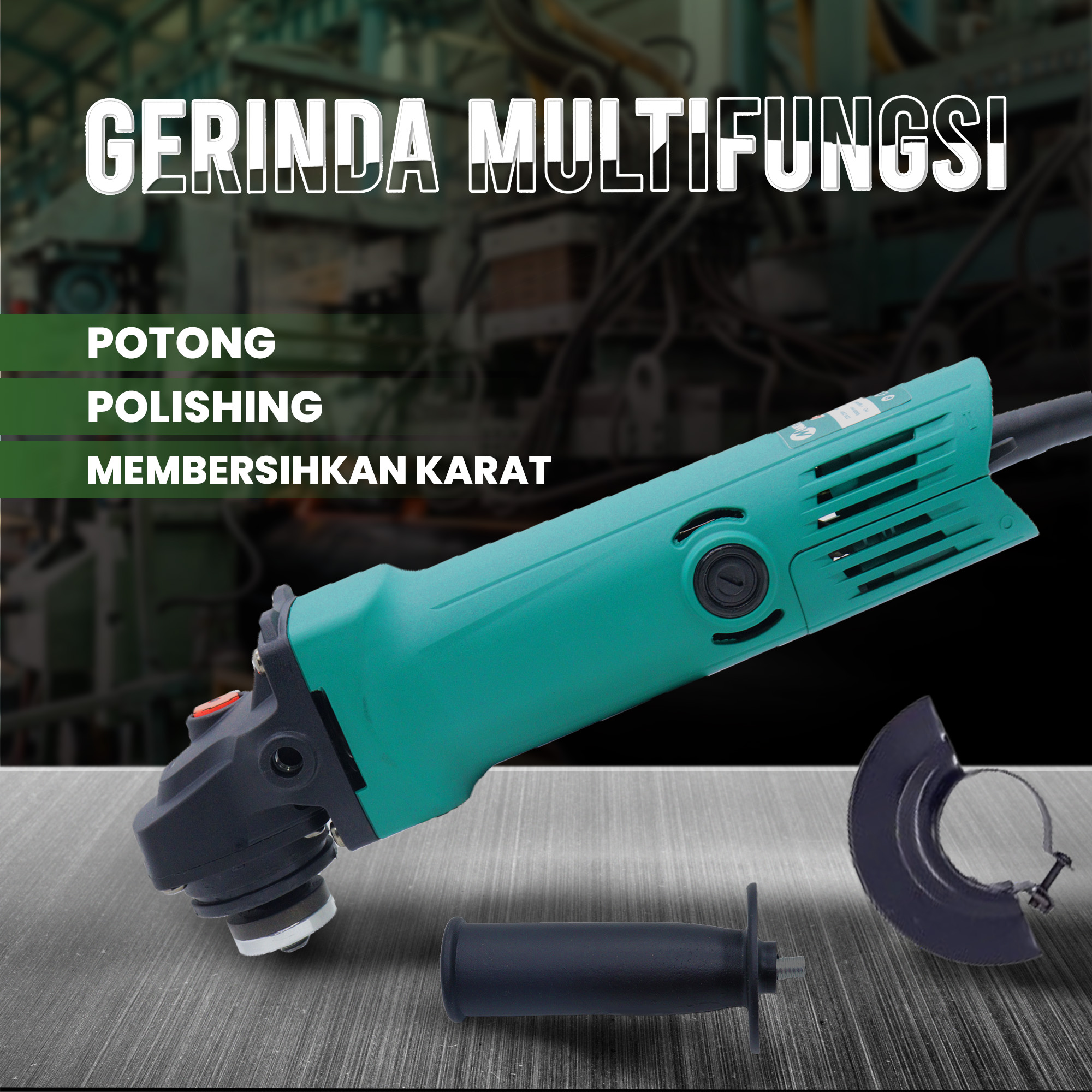 Jual Mailtank SH06 Mesin Gerinda Tangan 4inch 550W Angle Gerinder Multifungsi Untuk Memotong Dan ...