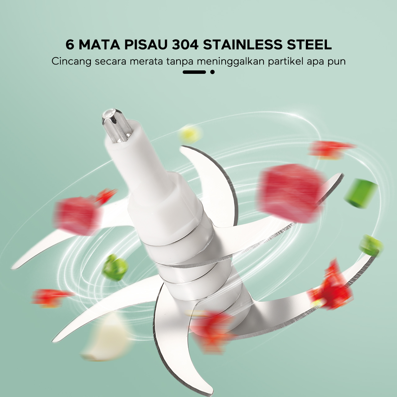 Jual ecentio kaca chopper blender 2L 3-in-1 Multifungsi 6 Mata Pisau ...