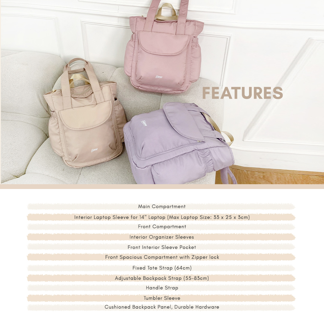 Jual Bigmo Tara Cloud Totepack Tas Ransel-Tas Jinjing Wanita Sekolah ...